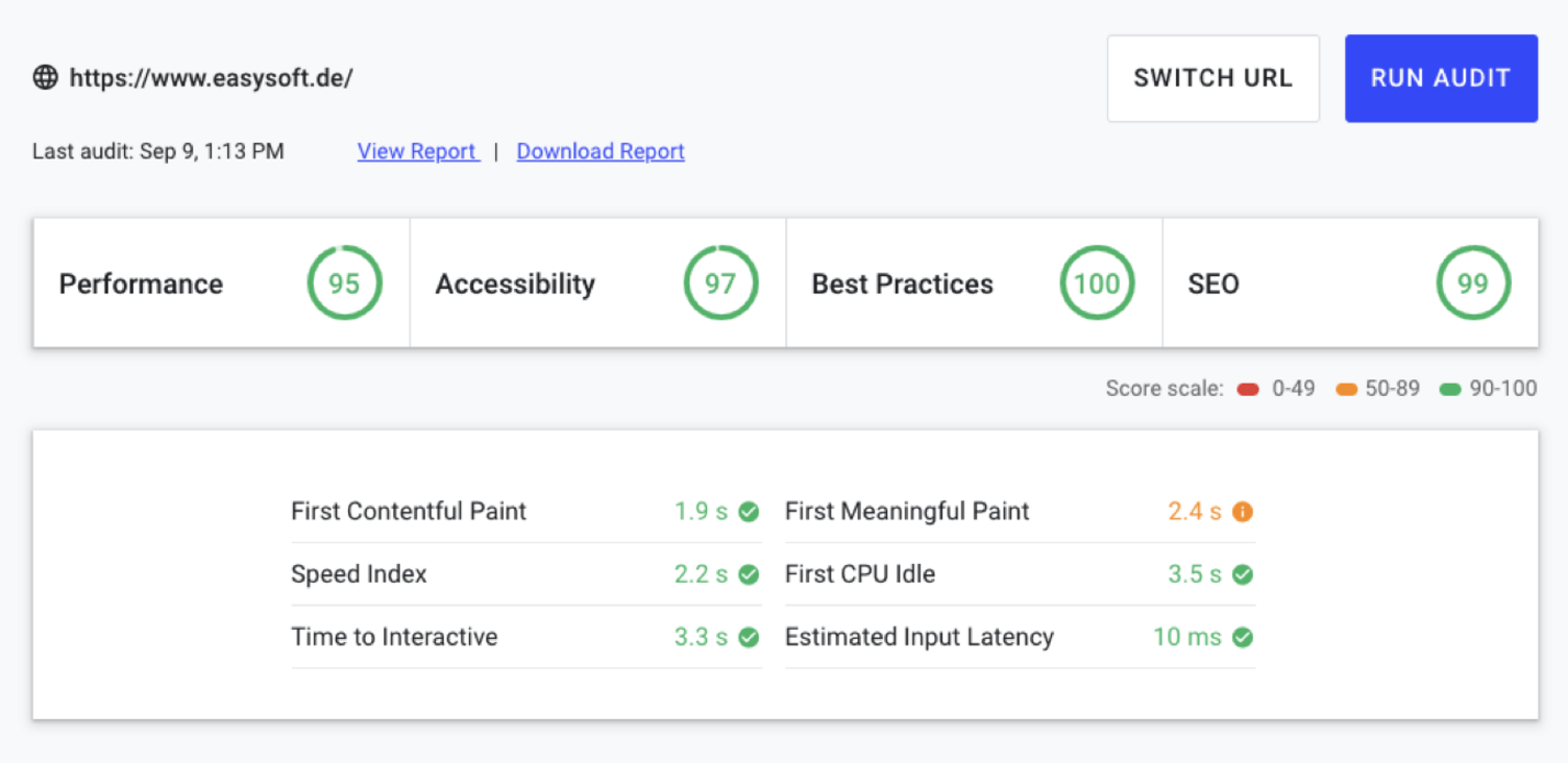 easySoft.de—Website Performance on a Tight Deadline